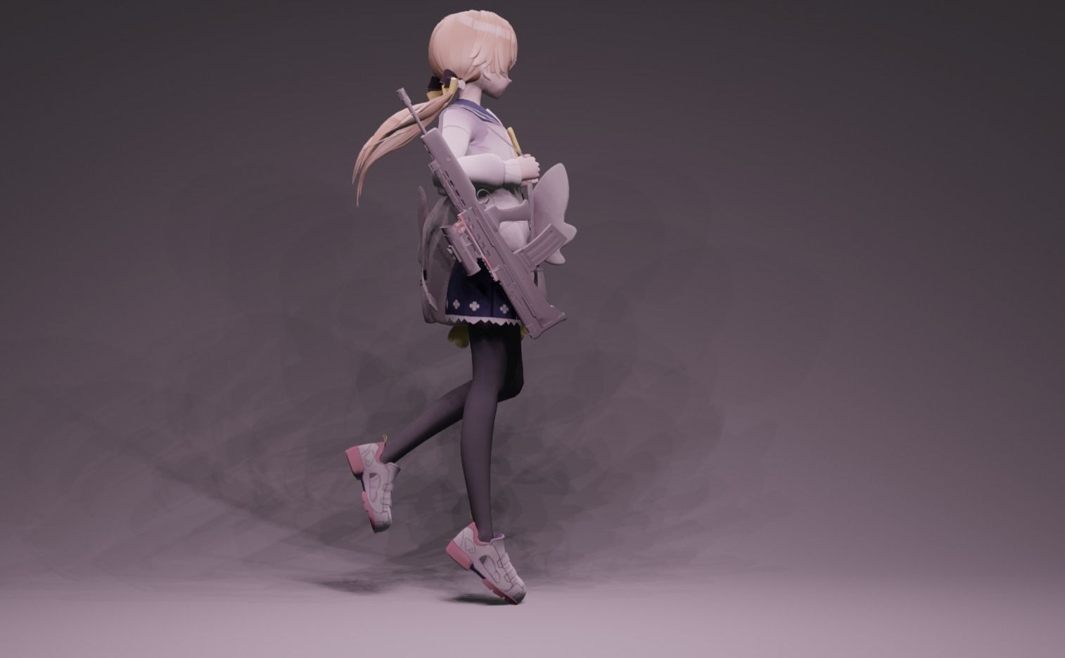 Anime Character - BA Hifumi 3D model | CGTrader