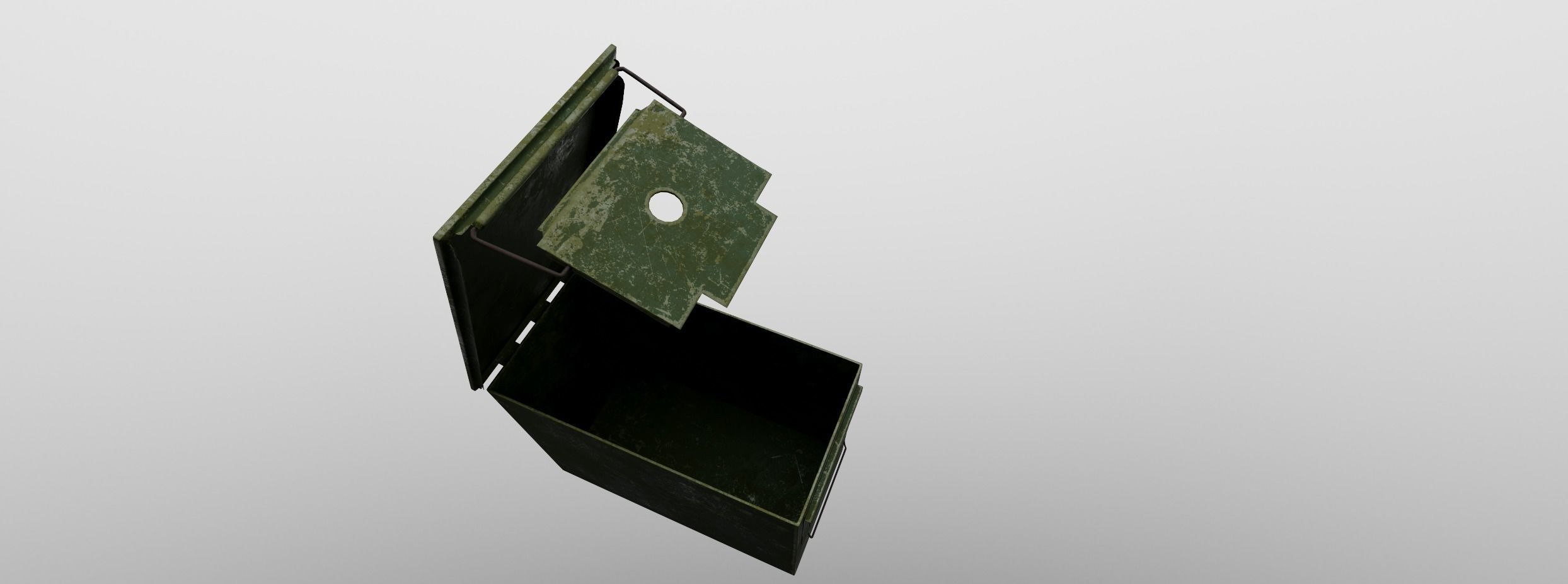 3D model Realistic Milspec Ammo Can with four texture variants VR / AR ...