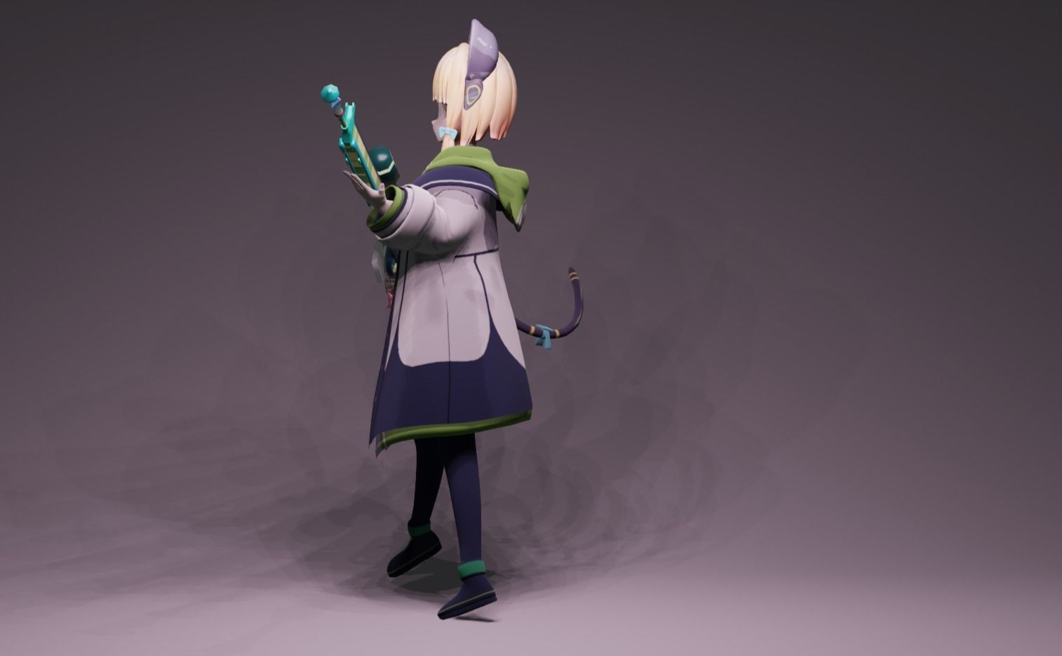 Anime Character - BA Midori 3D model | CGTrader