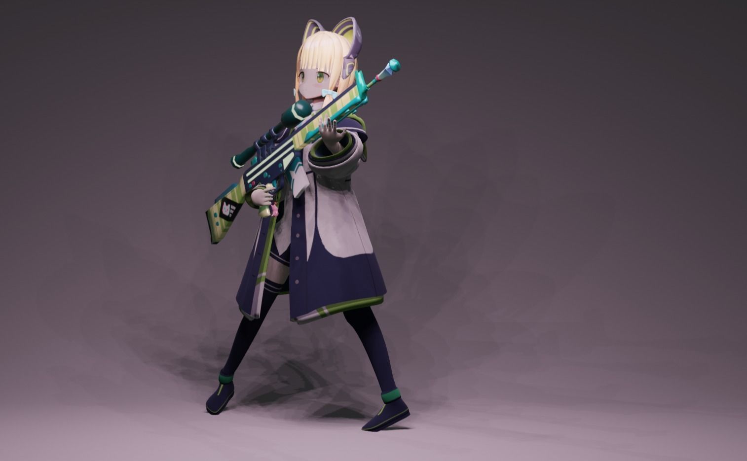 Anime Character - BA Midori 3D model | CGTrader