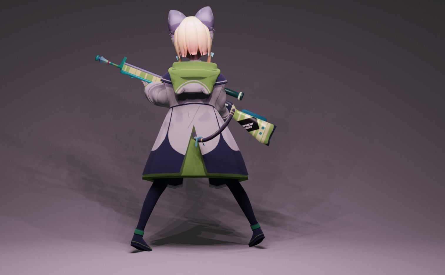 Anime Character - BA Midori 3D model | CGTrader