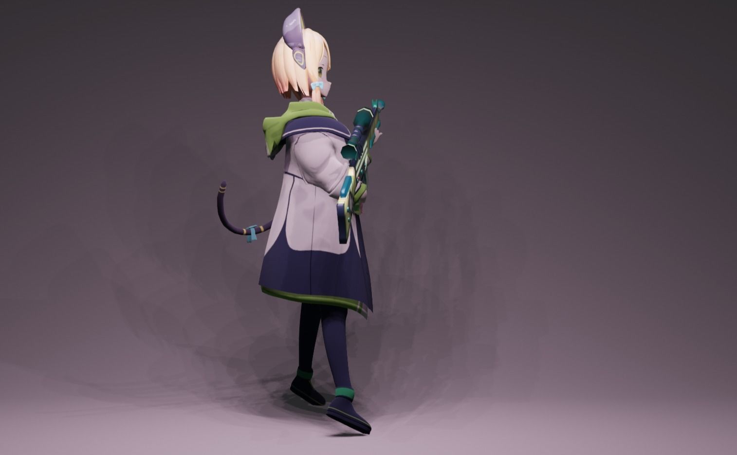 Anime Character - BA Midori 3D model | CGTrader