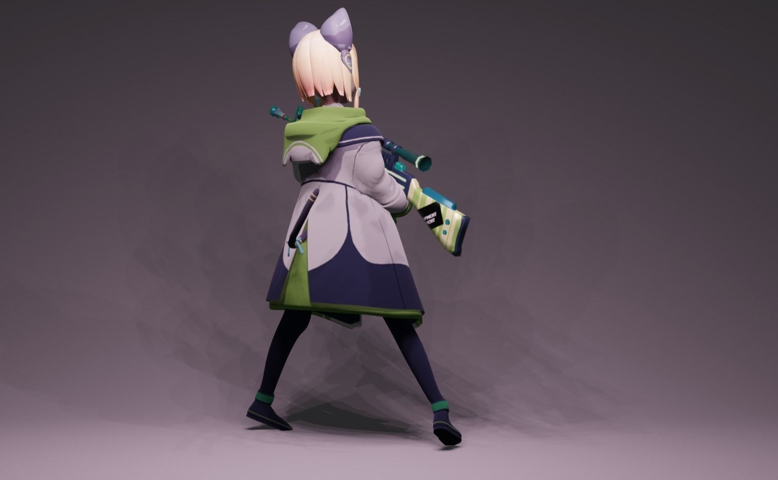 Anime Character - BA Midori 3D model | CGTrader