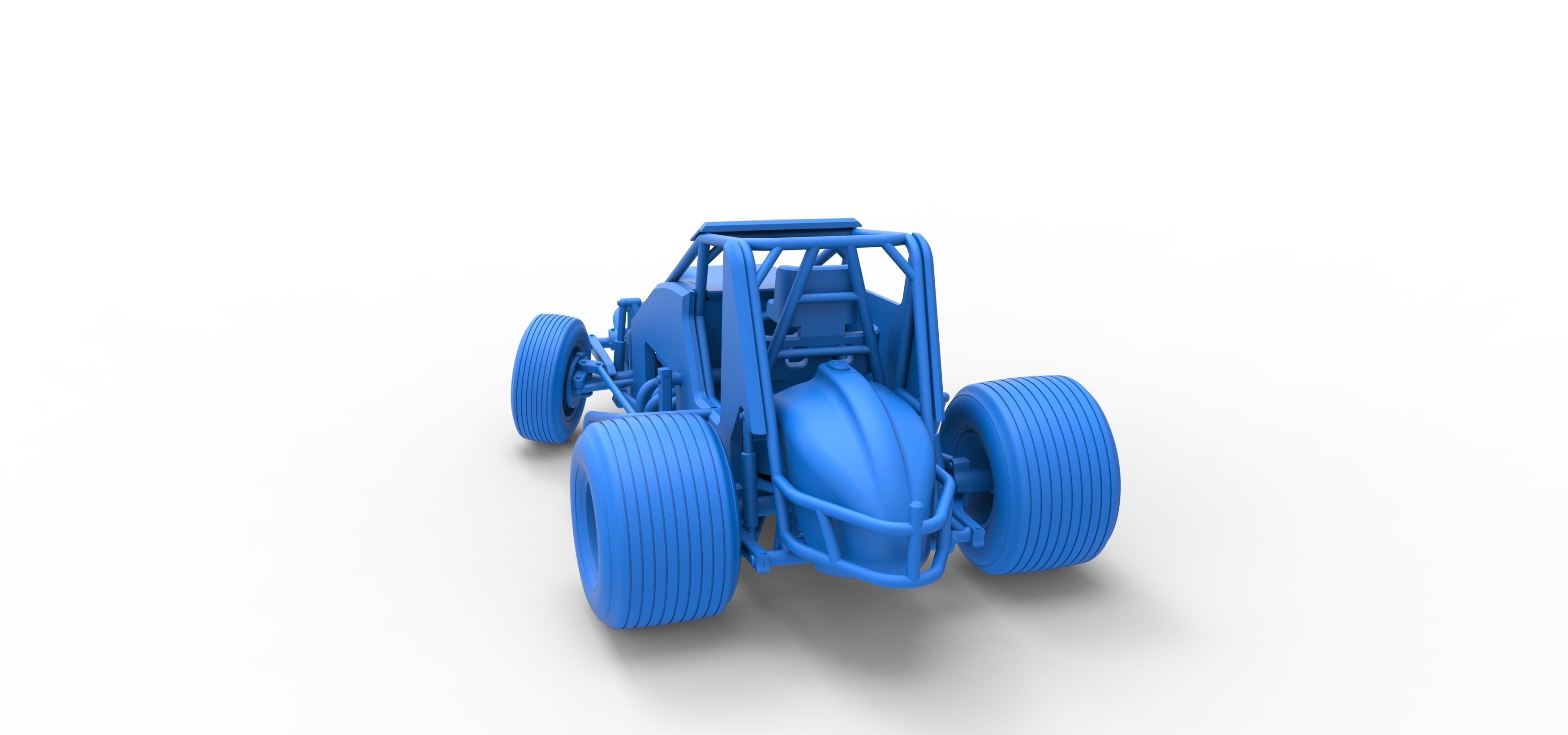 Sprint car while turning Scale 1 to 25 3D model 3D printable | CGTrader