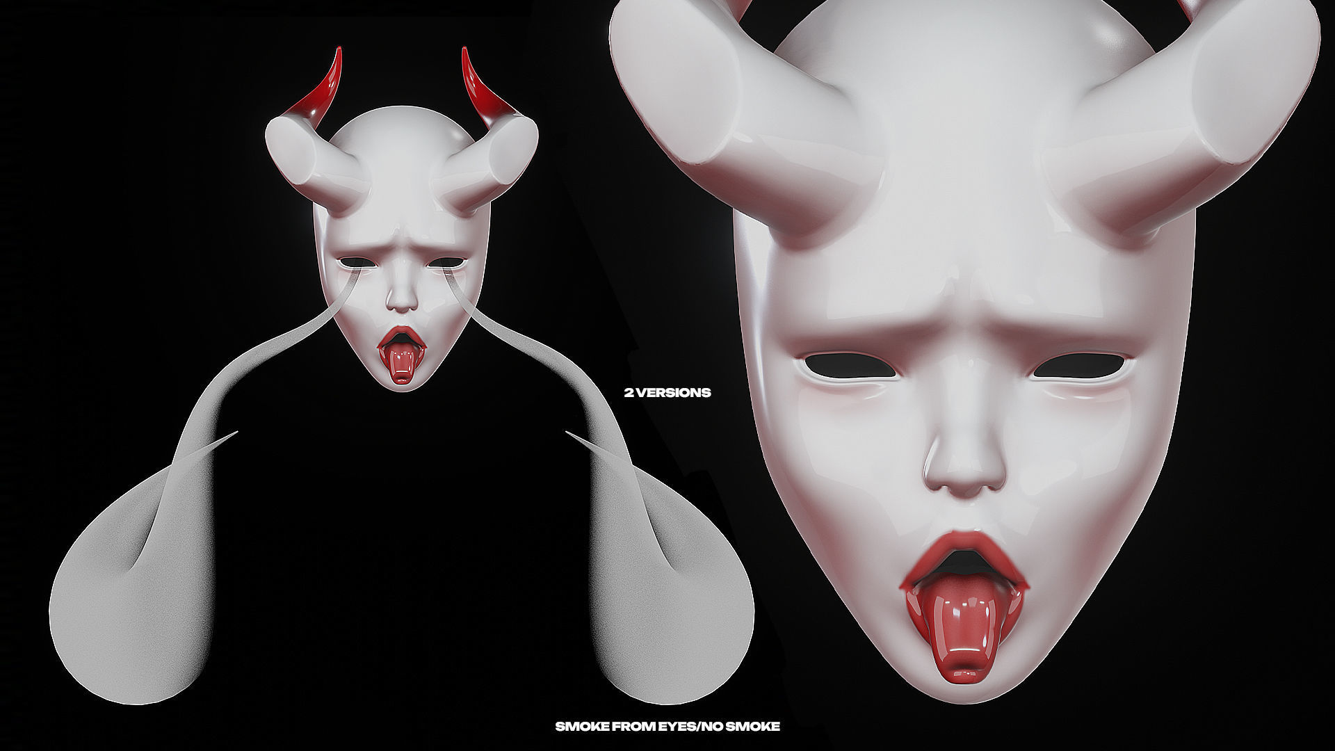 3d Model Shinobi Girl Mask Vr Ar Low Poly Cgtrader