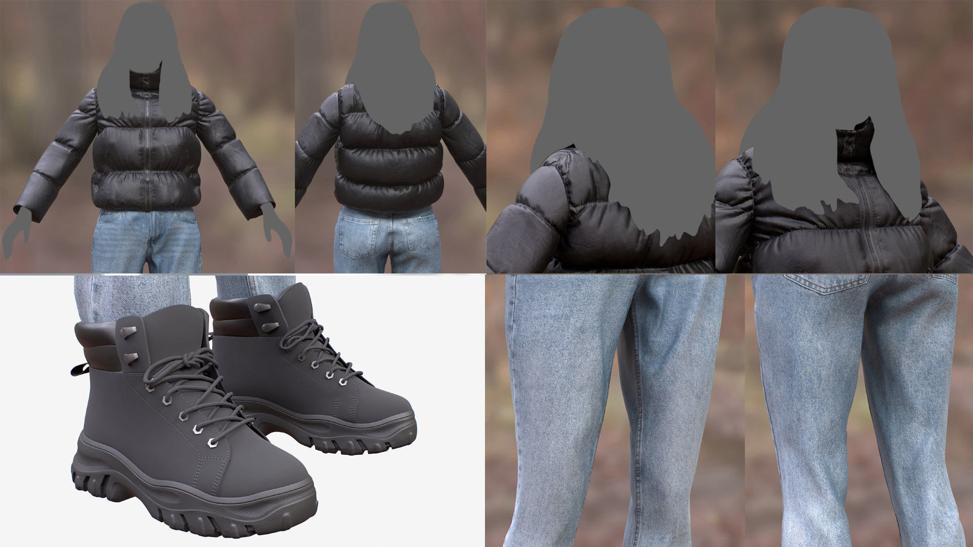 3D model Female Winter Outfit VR / AR / low-poly | CGTrader