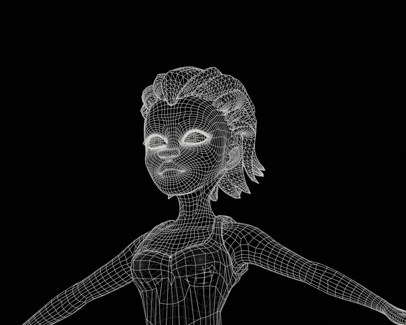 cartoon rigged girl free VR / AR / low-poly 3D model rigged | CGTrader