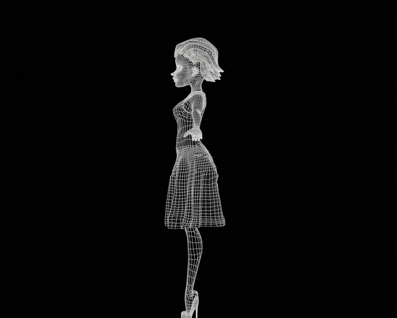 cartoon rigged girl free VR / AR / low-poly 3D model rigged | CGTrader