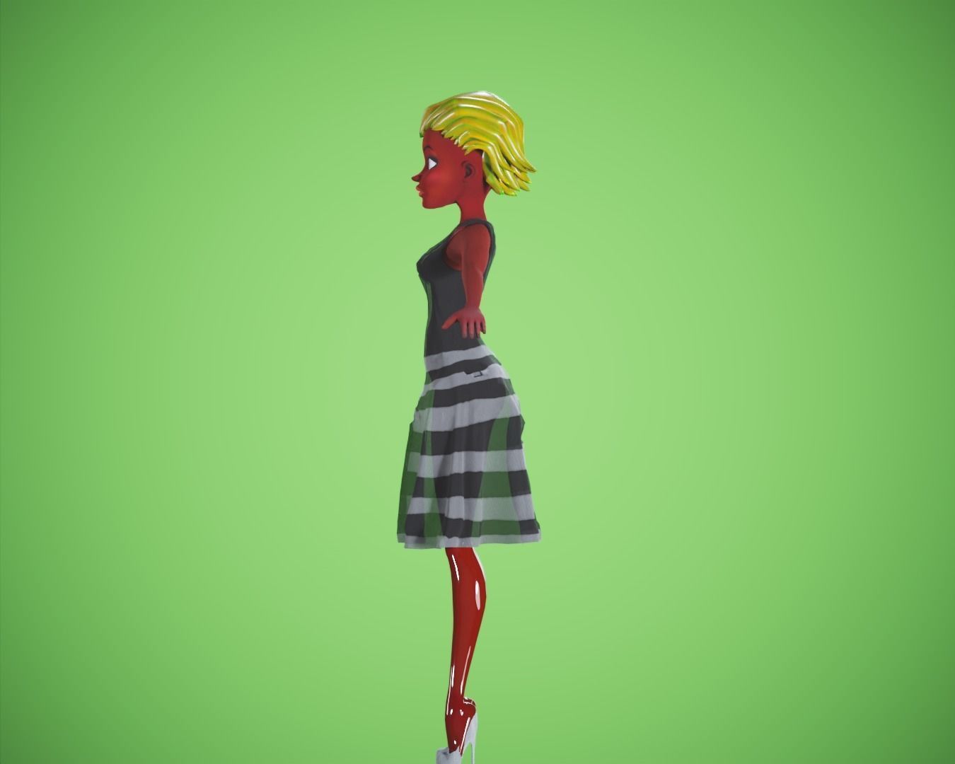 cartoon rigged girl free VR / AR / low-poly 3D model rigged | CGTrader
