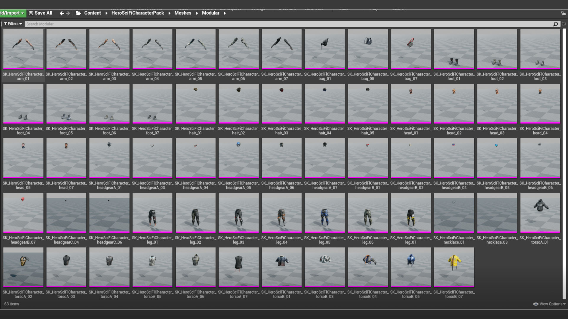 3D model Hero Modular SciFi Character Pack VR / AR / low-poly | CGTrader