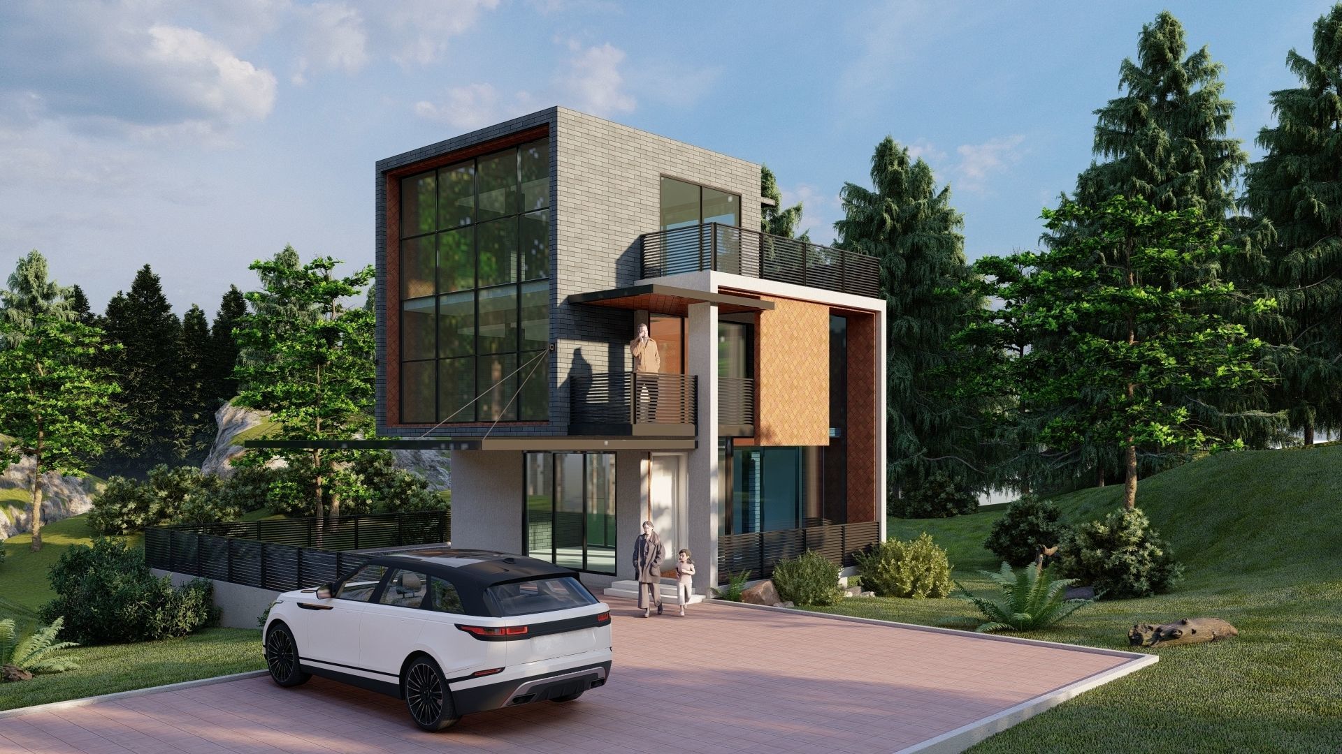 SMALL MODERN VILLA 3D model | CGTrader