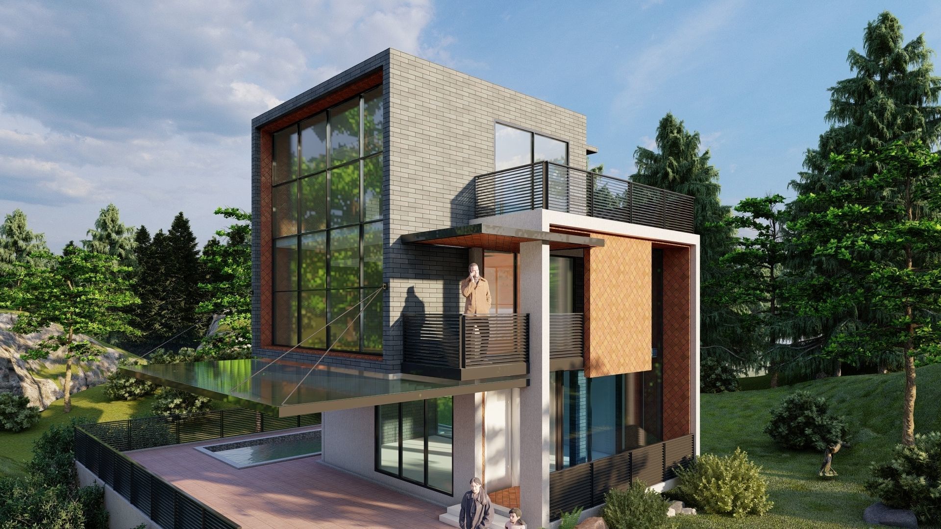 SMALL MODERN VILLA 3D model | CGTrader