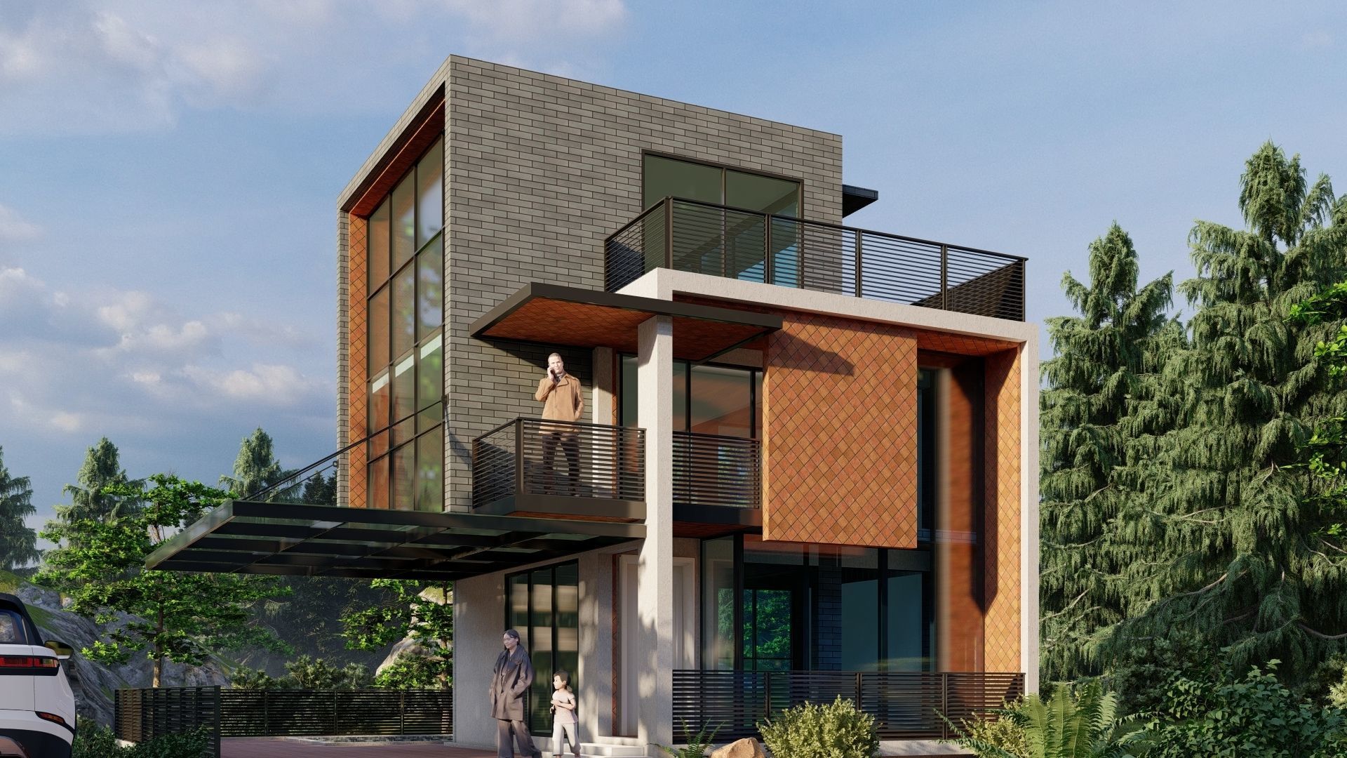 SMALL MODERN VILLA 3D model | CGTrader