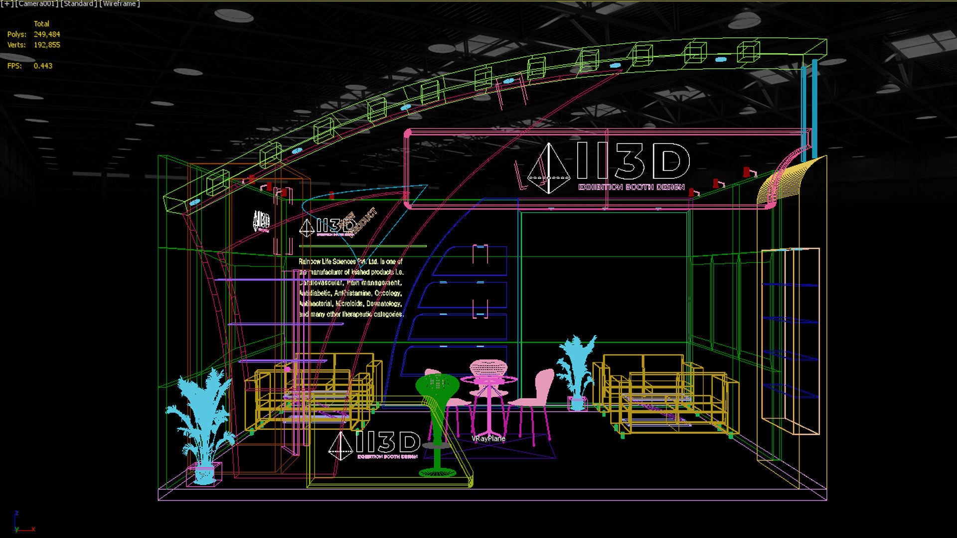 Exhibition Stand Stall One Side Open 5X6 3D model | CGTrader