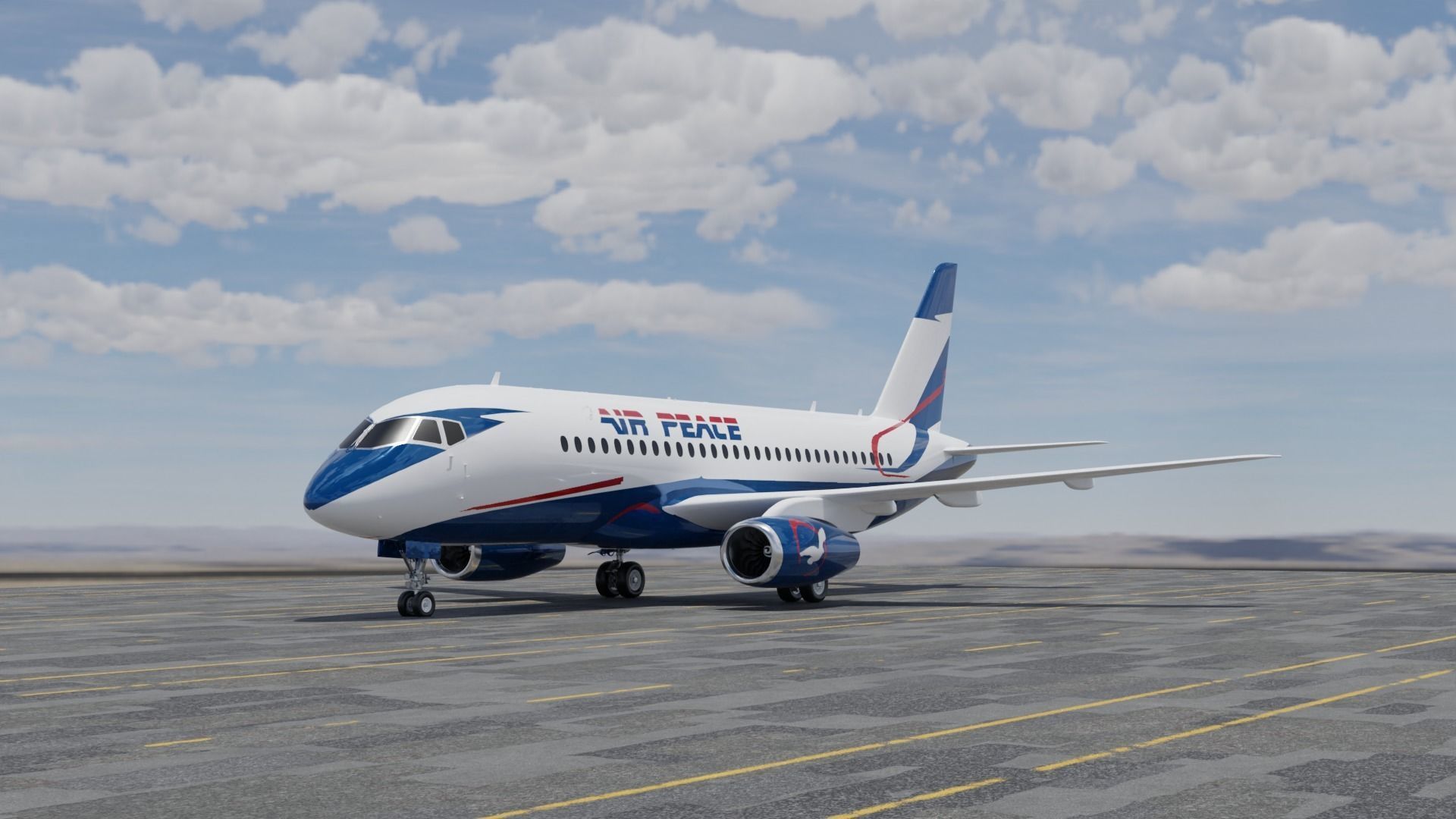 air peace plane 3D model | CGTrader