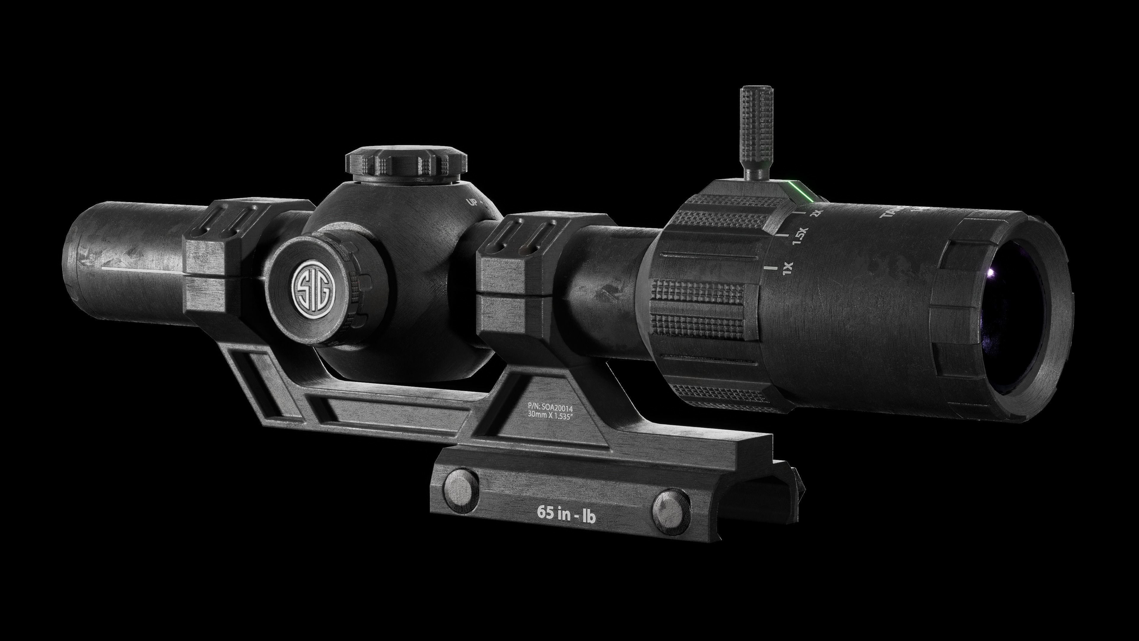 3D model TANGO-MSR LPVO 1-6X24MM Scope VR / AR / low-poly | CGTrader