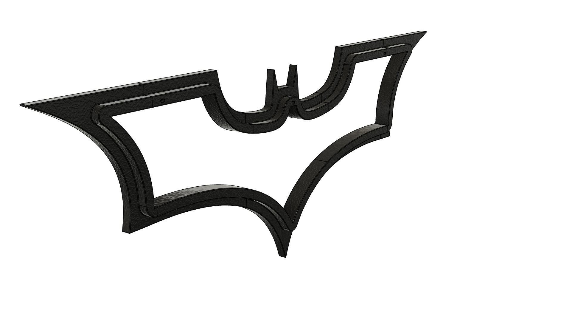 Batman Big Logo 1 Meter with RGB 3D model 3D printable | CGTrader