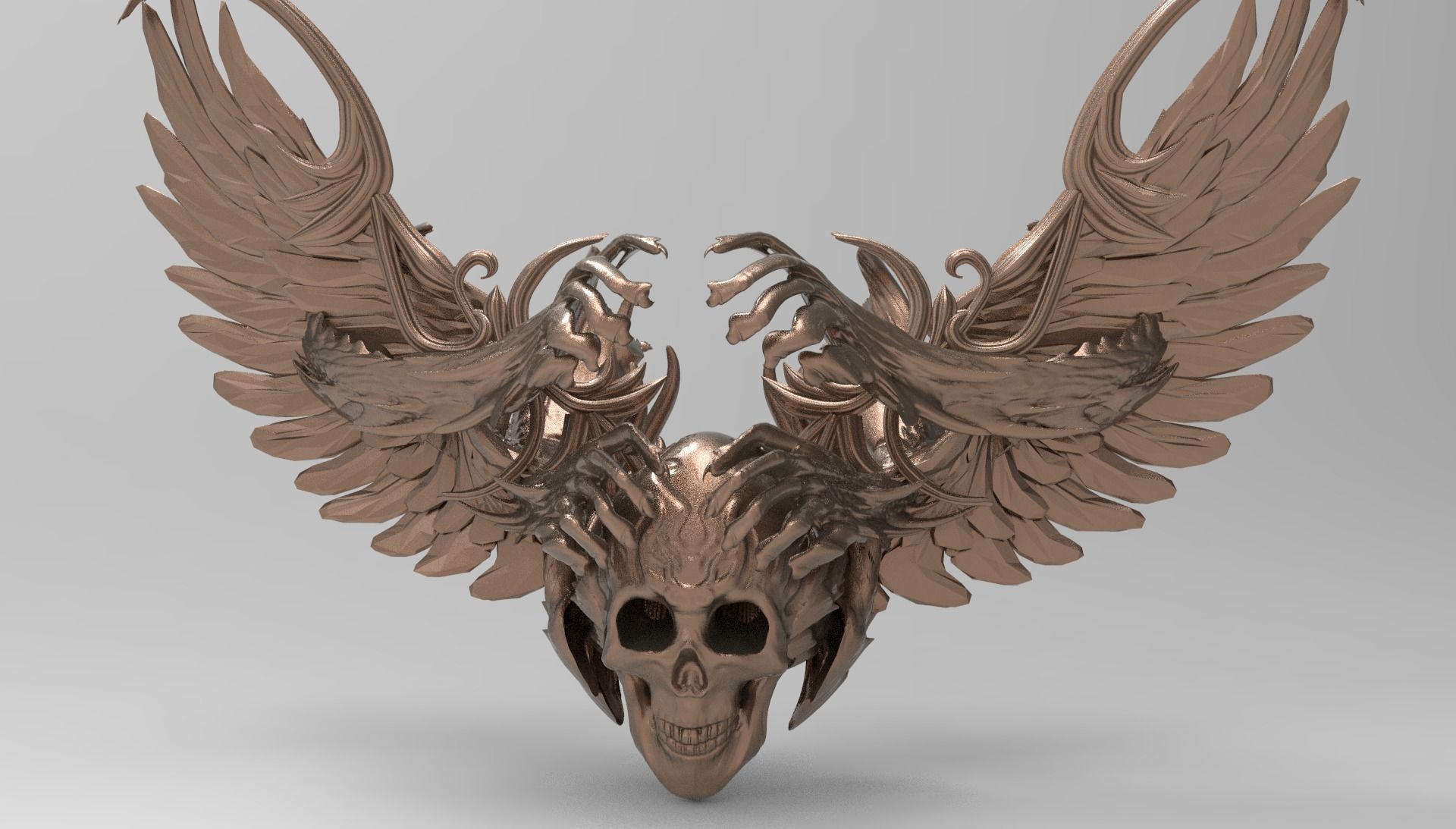 Skeleton Depths crown hell version Wings 3D model | CGTrader