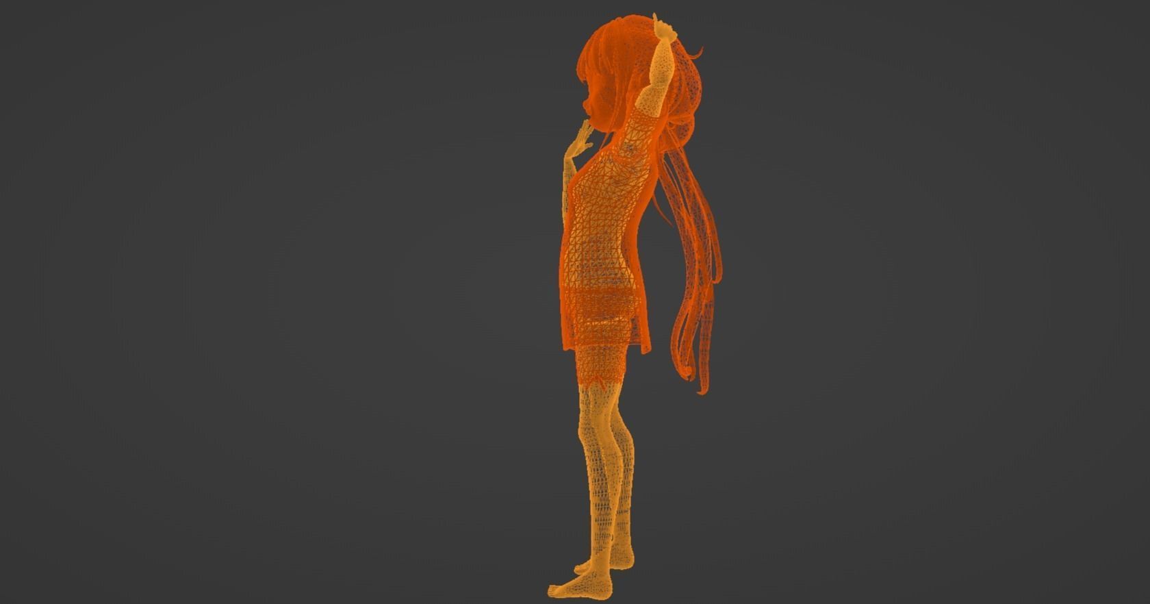 Anime Character - Anzu Futaba 3D model | CGTrader