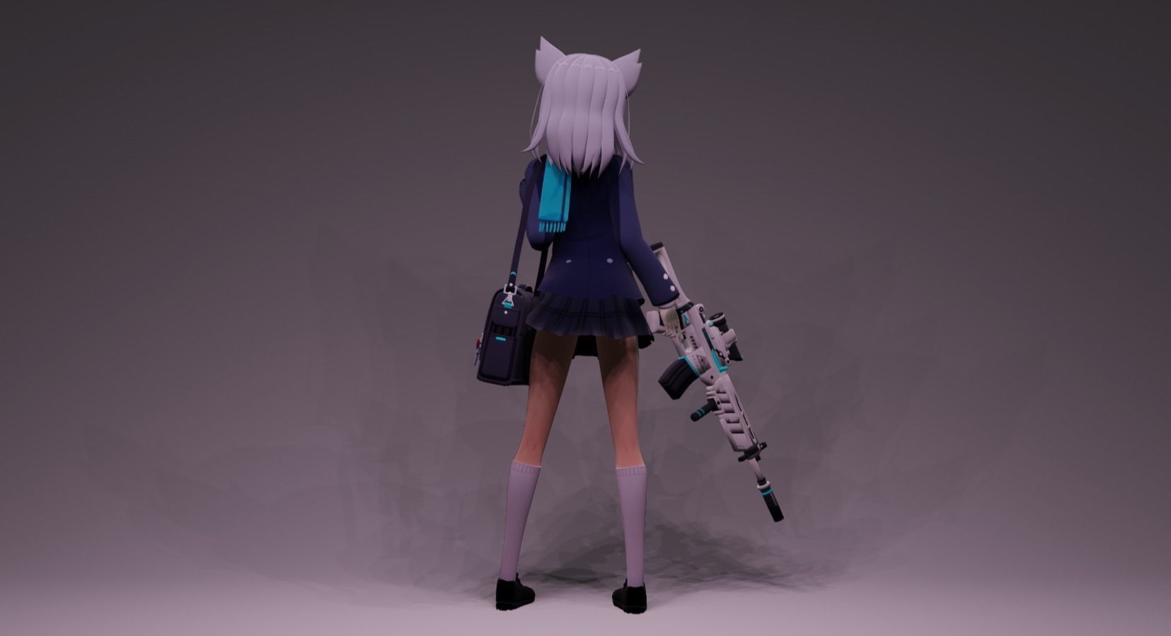 Anime Character - BA Sunaookami Shiroko 3D model | CGTrader