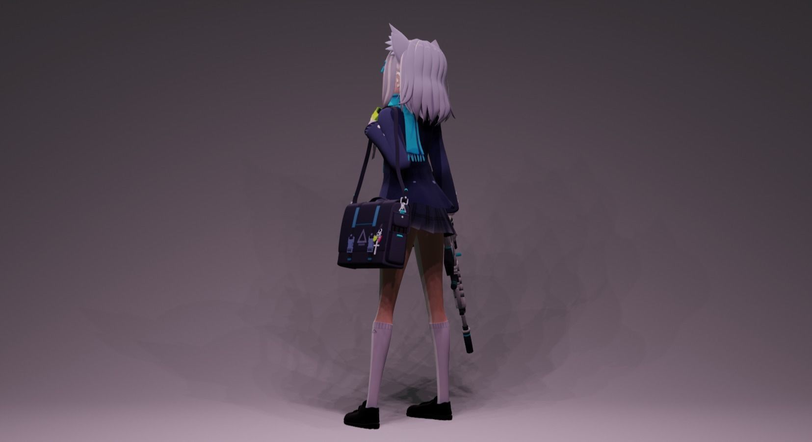 Anime Character - BA Sunaookami Shiroko 3D model | CGTrader