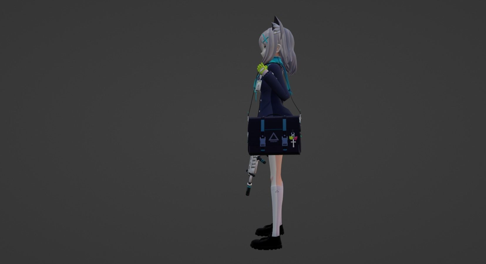 Anime Character - BA Sunaookami Shiroko 3D model | CGTrader