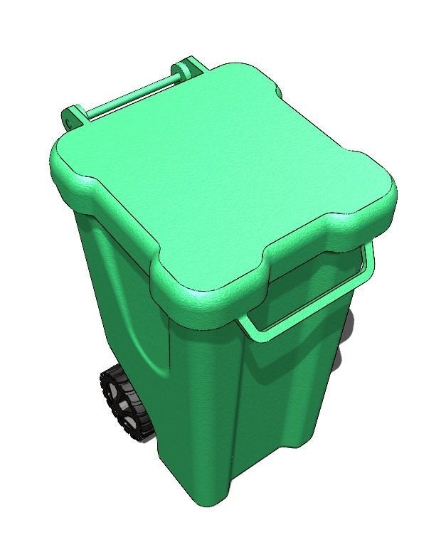 Garbage bin 3D model 3D printable | CGTrader