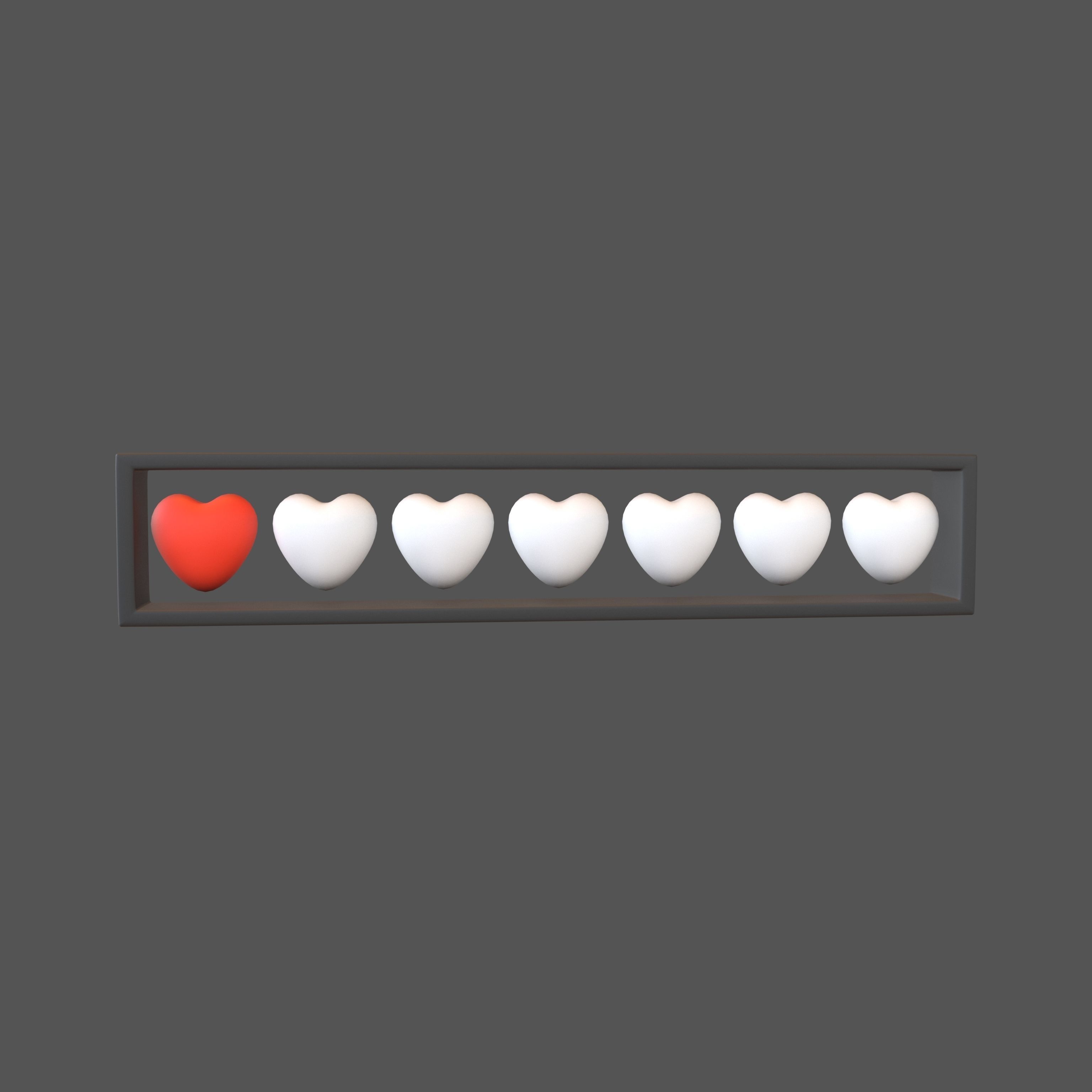 3D model Heart Status Bar V1 001 VR / AR / low-poly | CGTrader