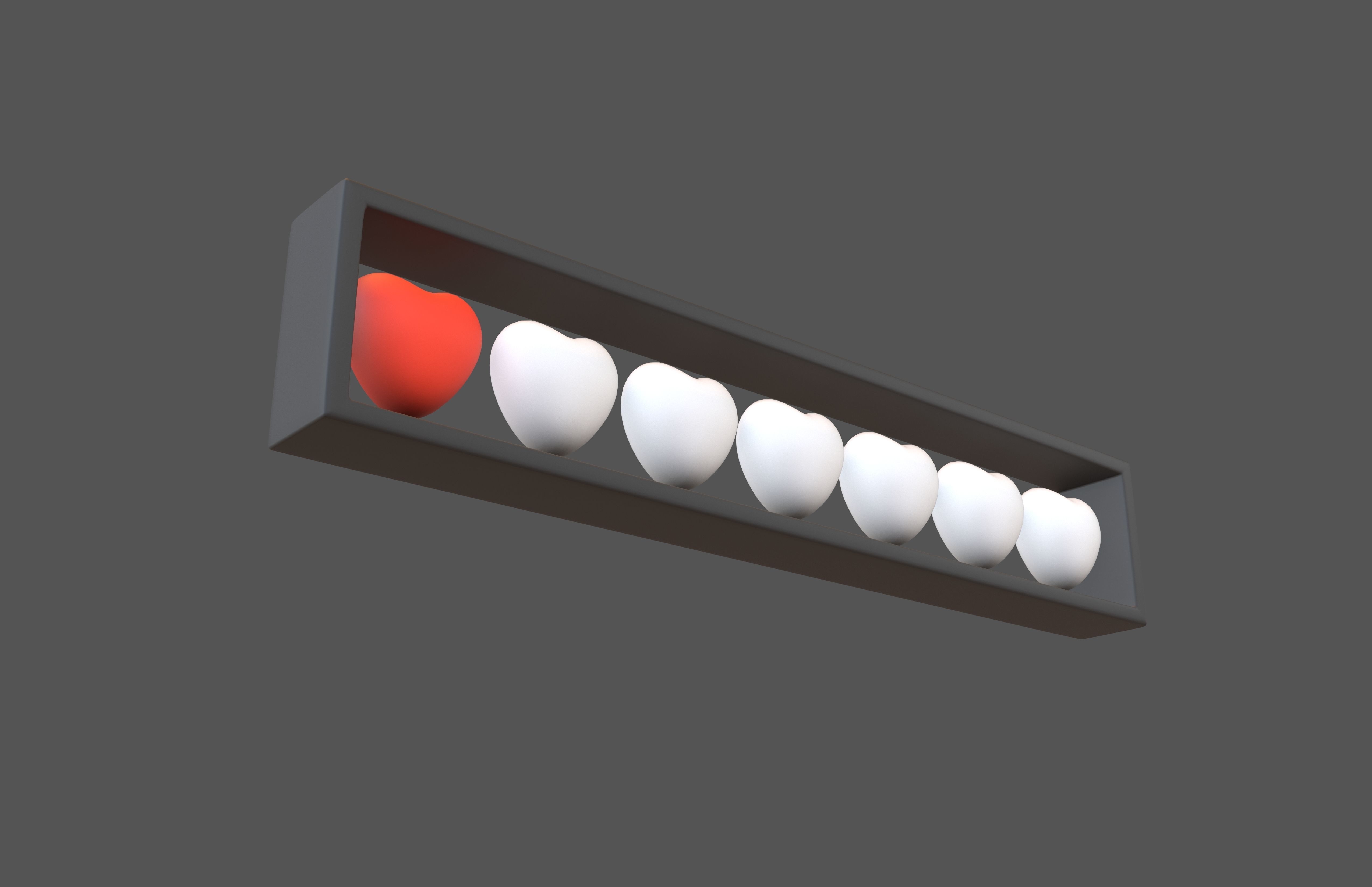 3D model Heart Status Bar V1 001 VR / AR / low-poly | CGTrader