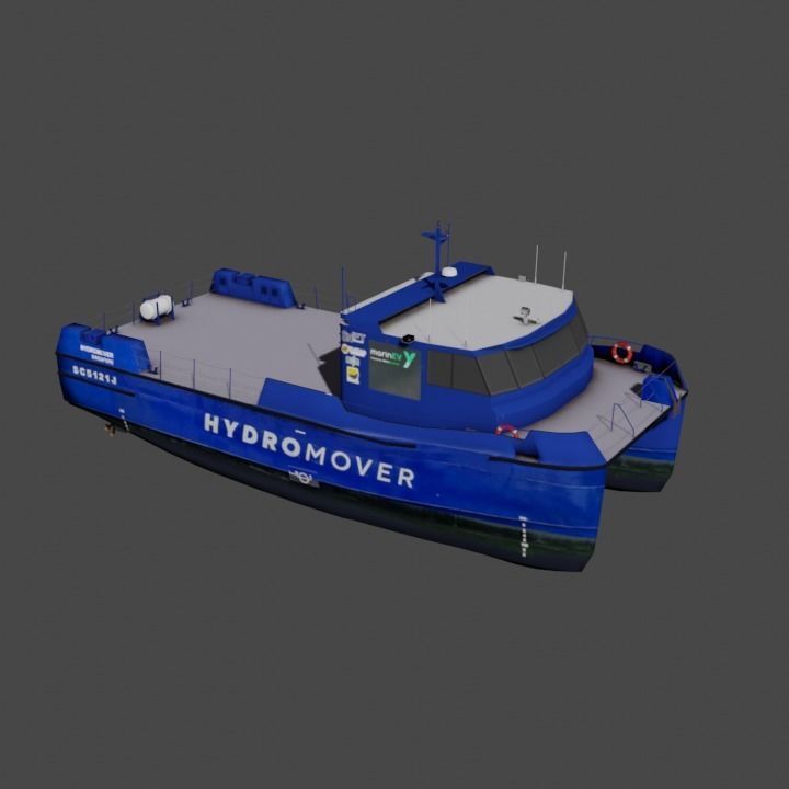 3D model Hydromover electric light cargo vessel 3D model VR / AR / low ...