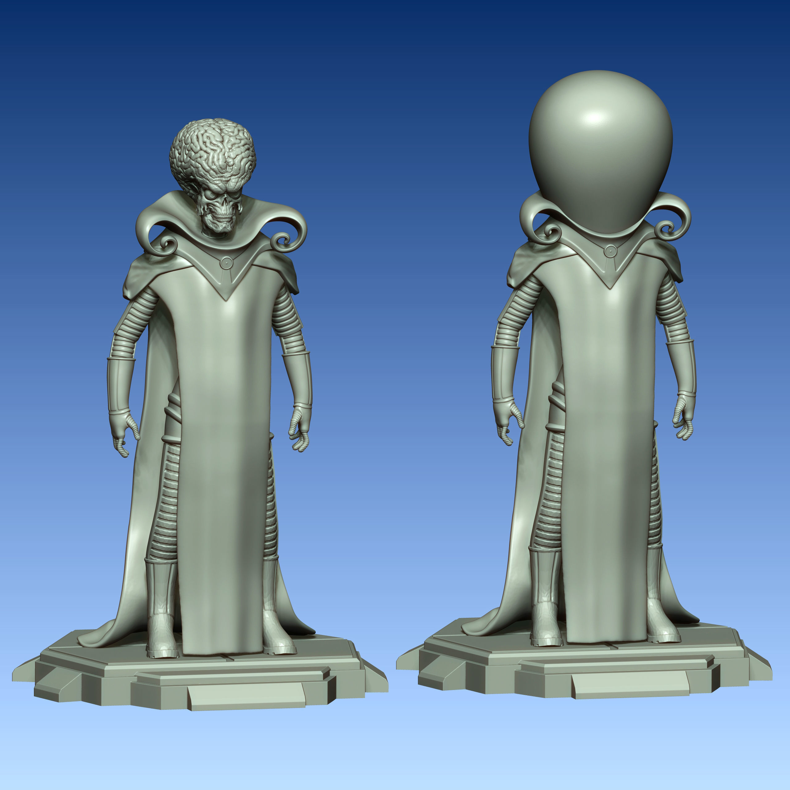 Alien from the movie Mars Attacks 3D model 3D printable | CGTrader