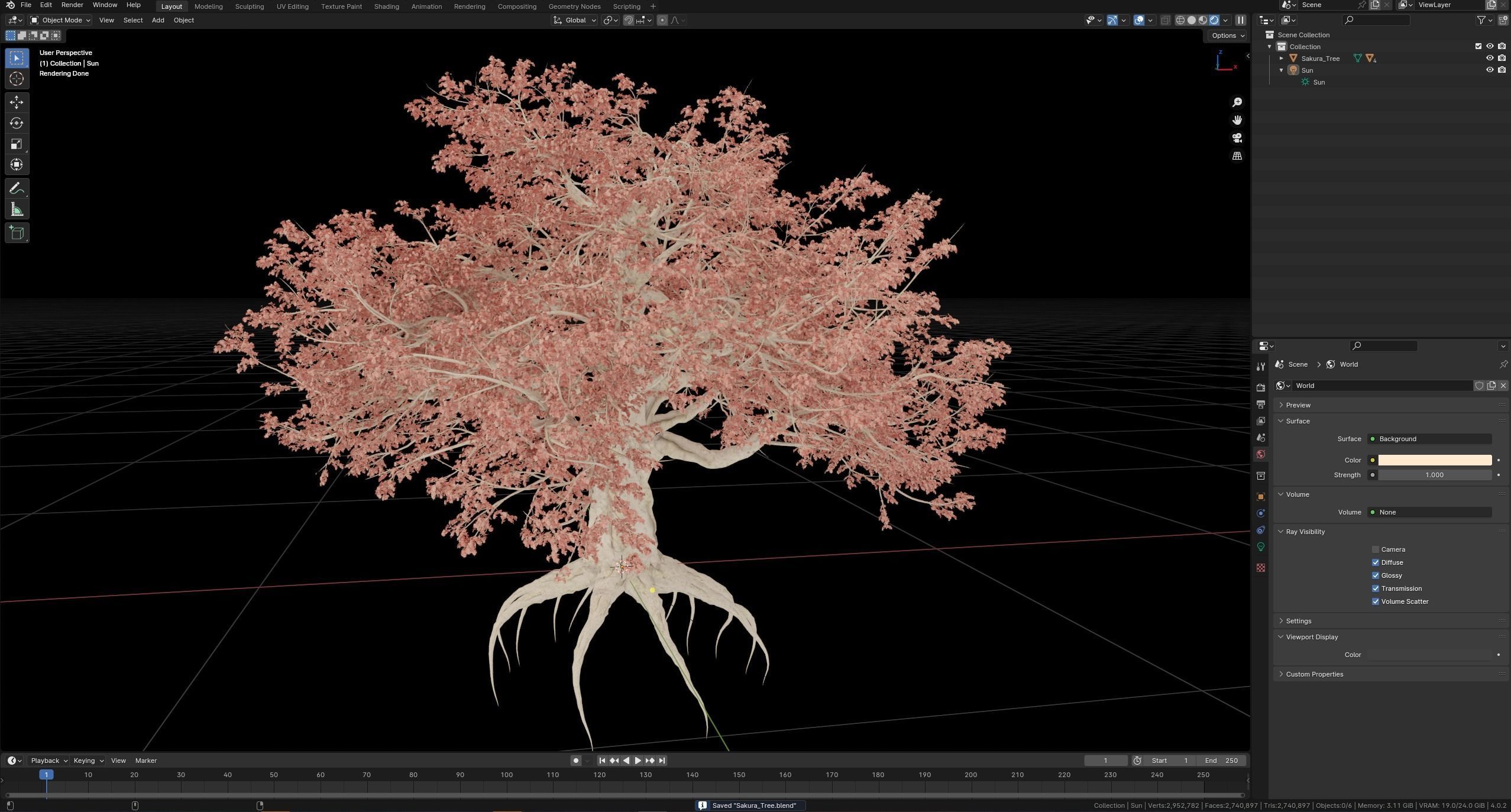 Sakura Cherry Tree 3D model | CGTrader