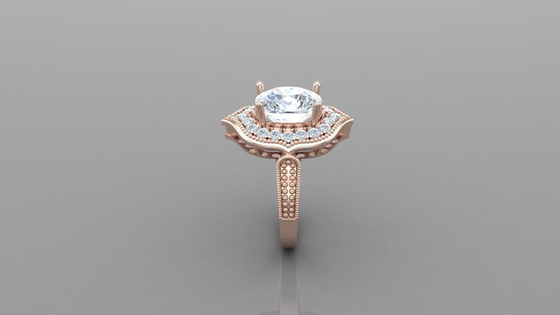 fashion diamond ring for women R51 3D model 3D printable | CGTrader