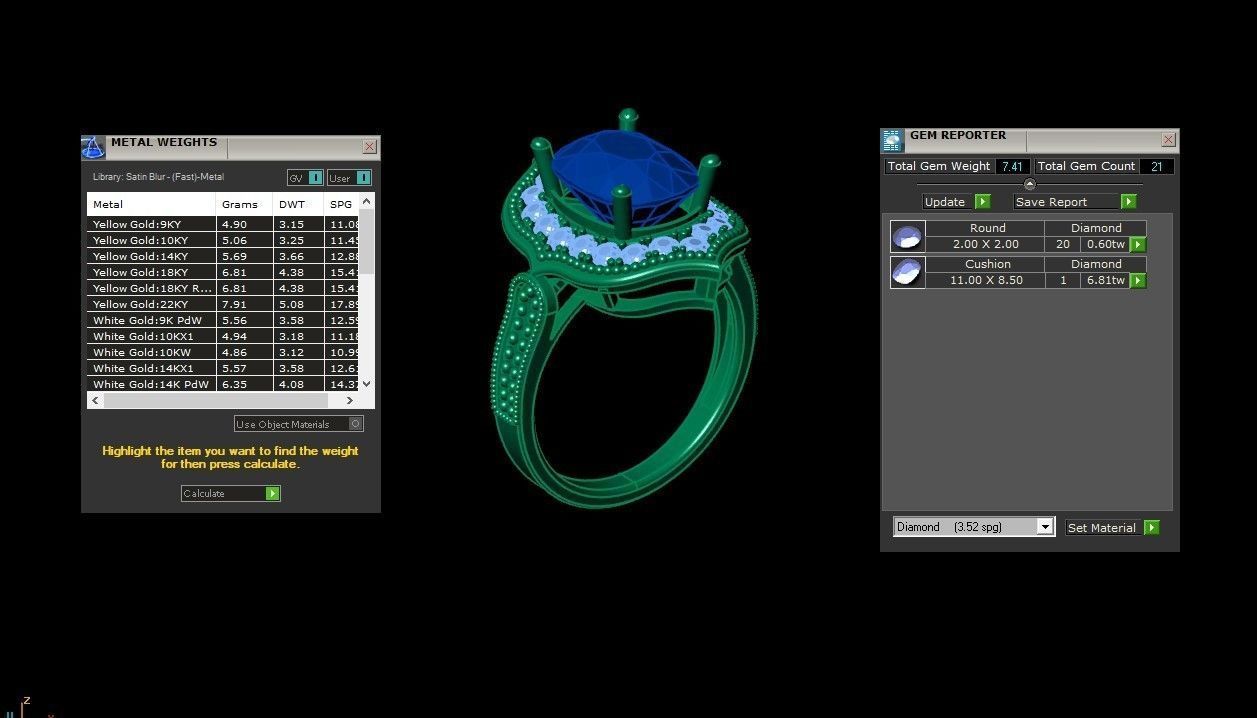 fashion diamond ring for women R51 3D model 3D printable | CGTrader