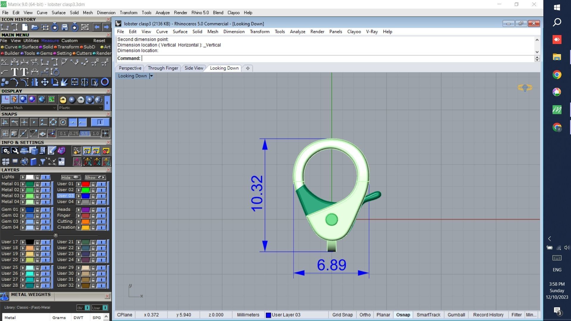lobster spring clasp lock for jewerly 3D model 3D printable | CGTrader