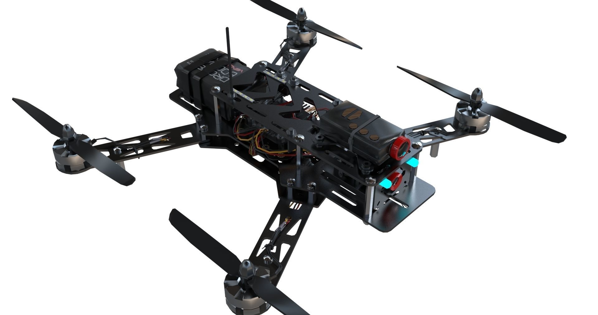 Racing Quadcopter drone FPV 3d model 3D model | CGTrader