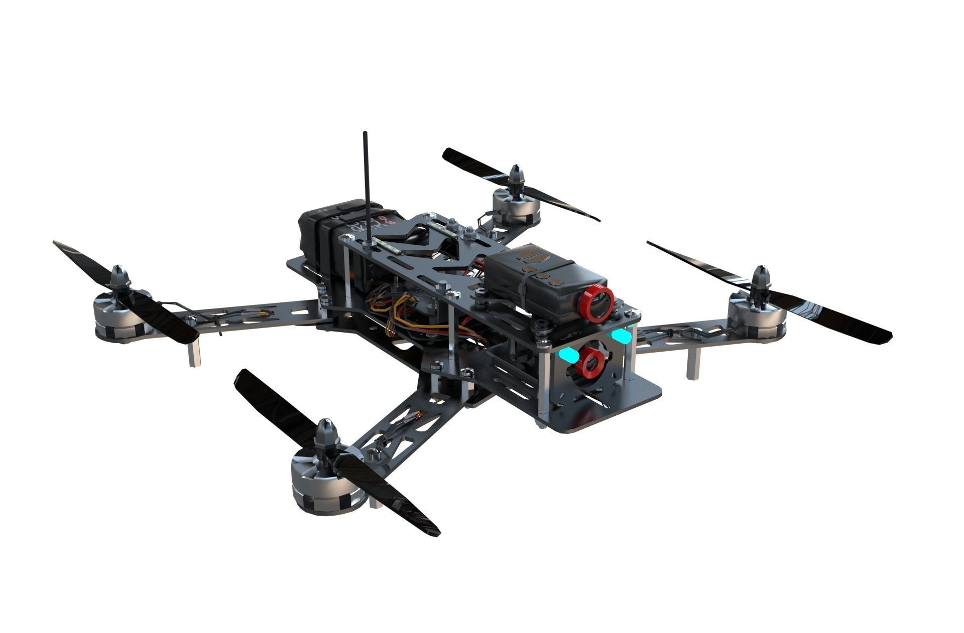 Racing Quadcopter drone FPV 3d model 3D model | CGTrader