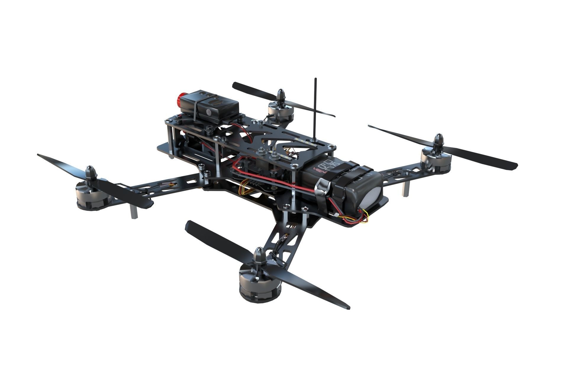 Racing Quadcopter drone FPV 3d model 3D model | CGTrader