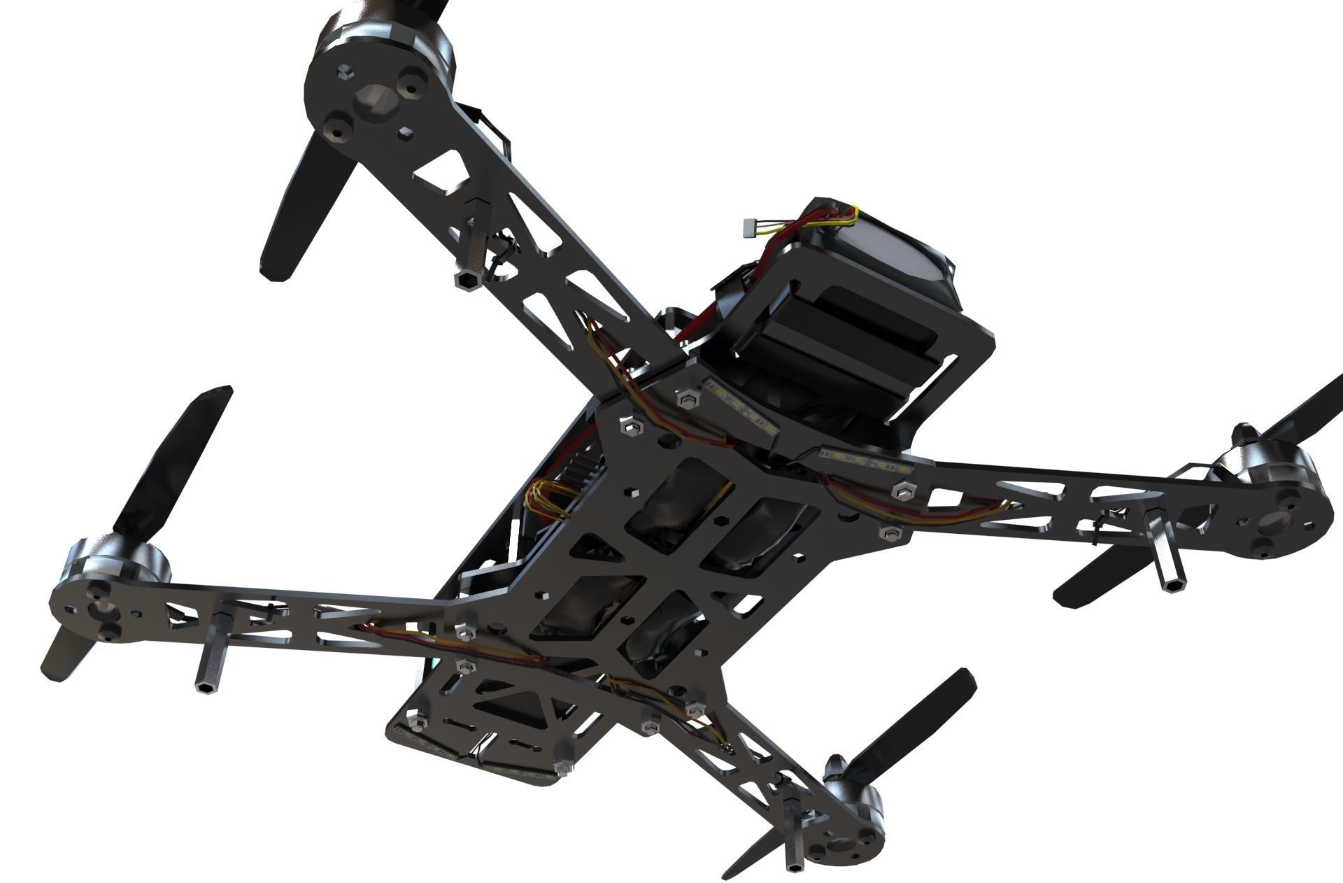 Racing Quadcopter drone FPV 3d model 3D model | CGTrader