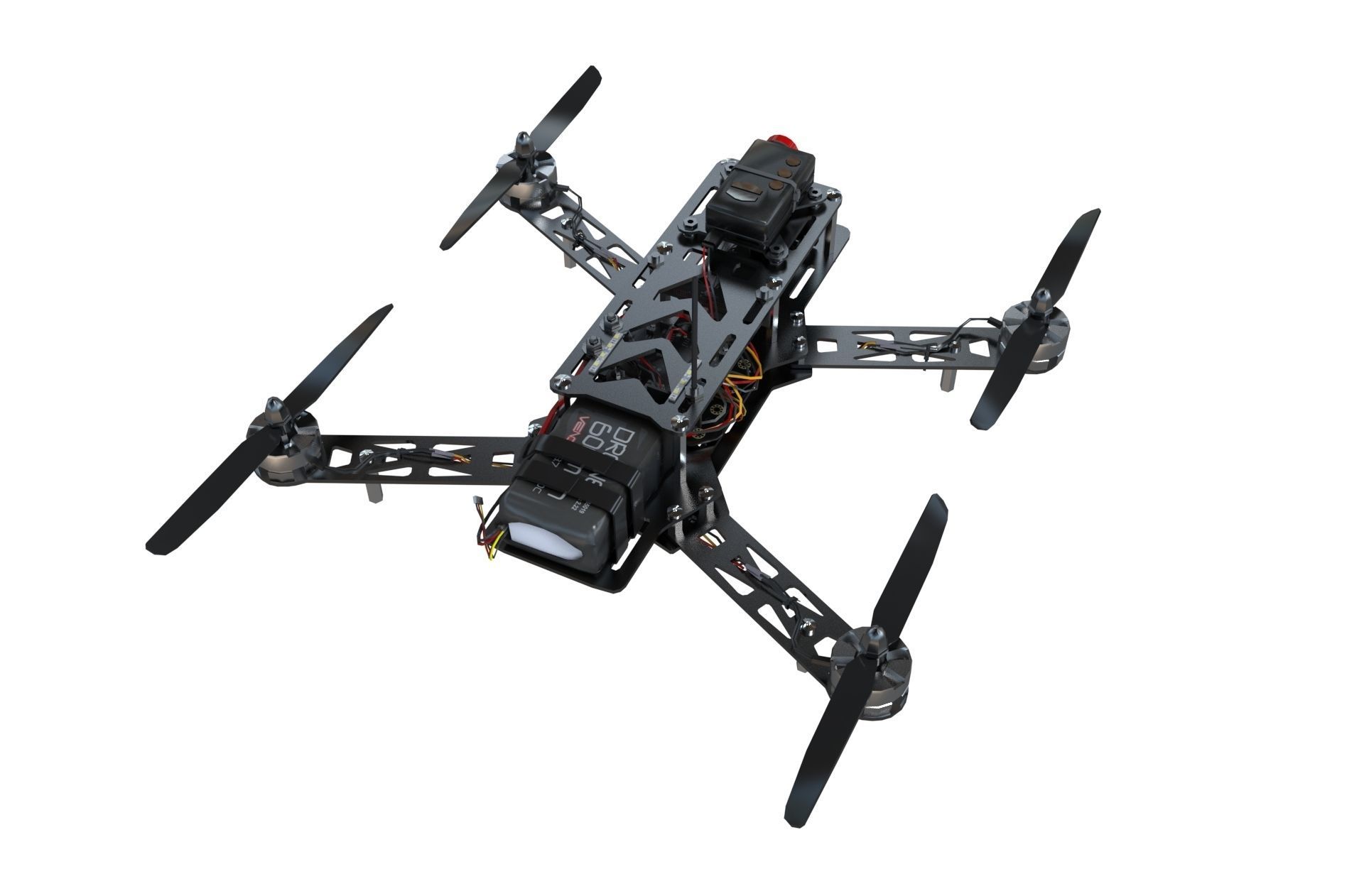 Racing Quadcopter drone FPV 3d model 3D model | CGTrader