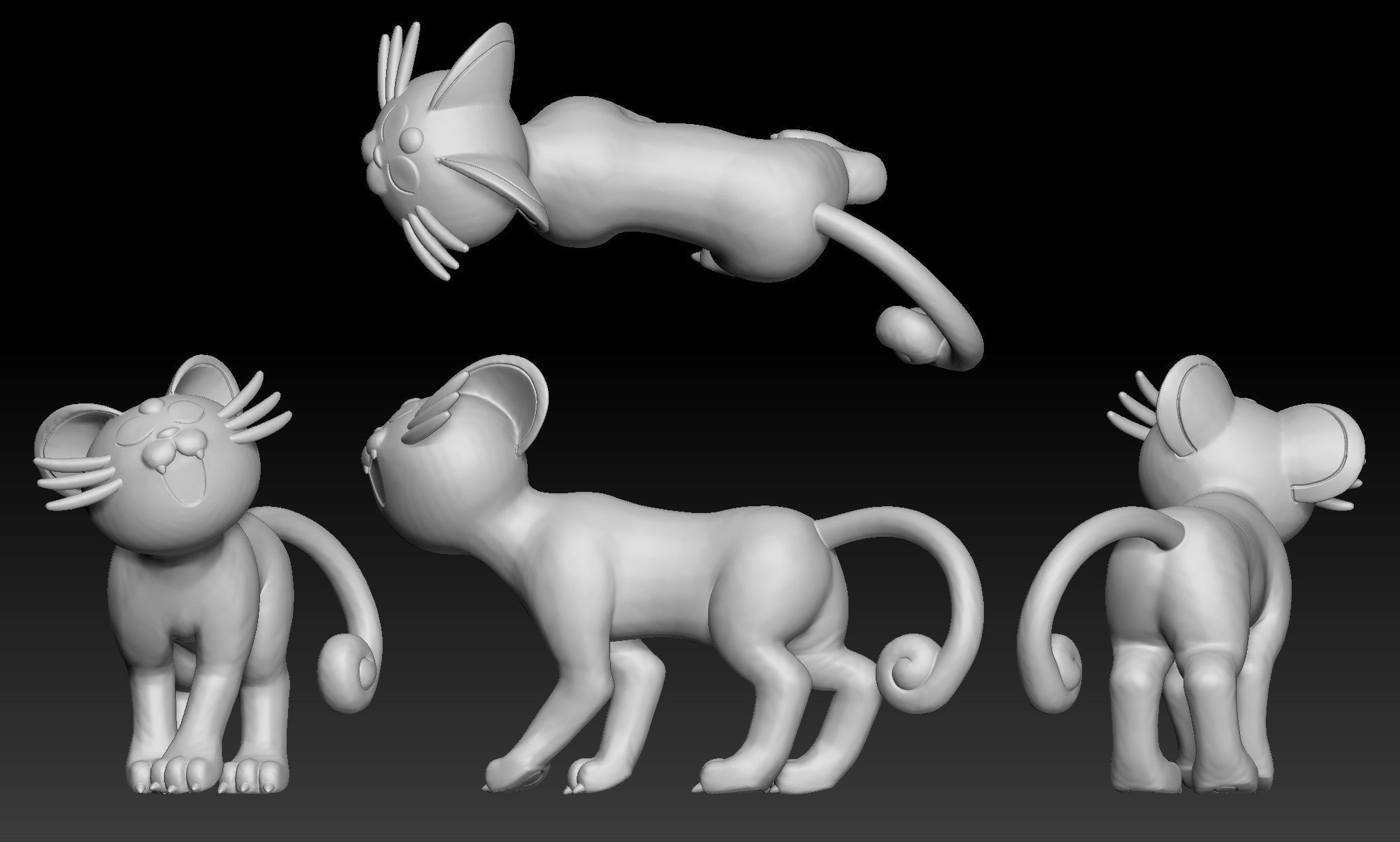 Pokemon Alolan Meowth Persian 3D model 3D printable | CGTrader