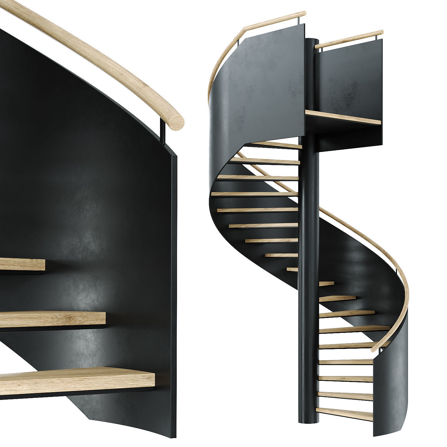 Spiral staircases set 2 3D model | CGTrader