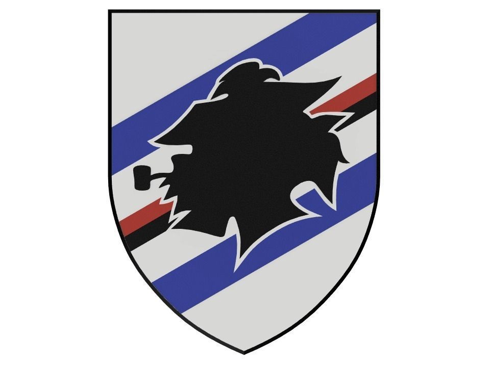 Sampdoria Genua Wall Sign 3D model 3D printable | CGTrader