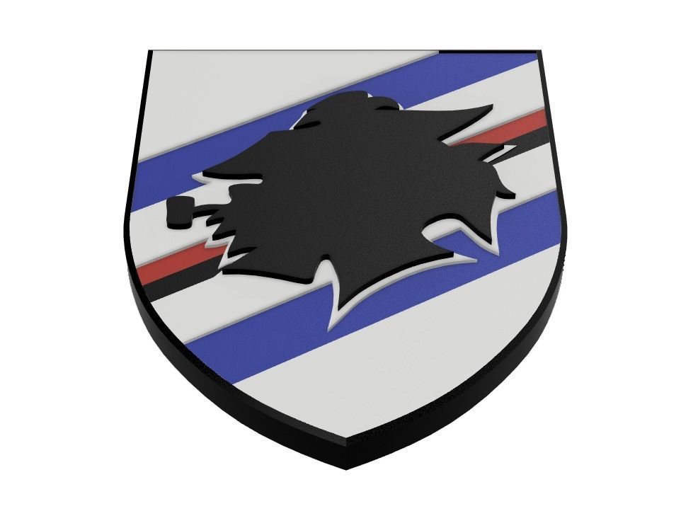 Sampdoria Genua Wall Sign 3D model 3D printable | CGTrader