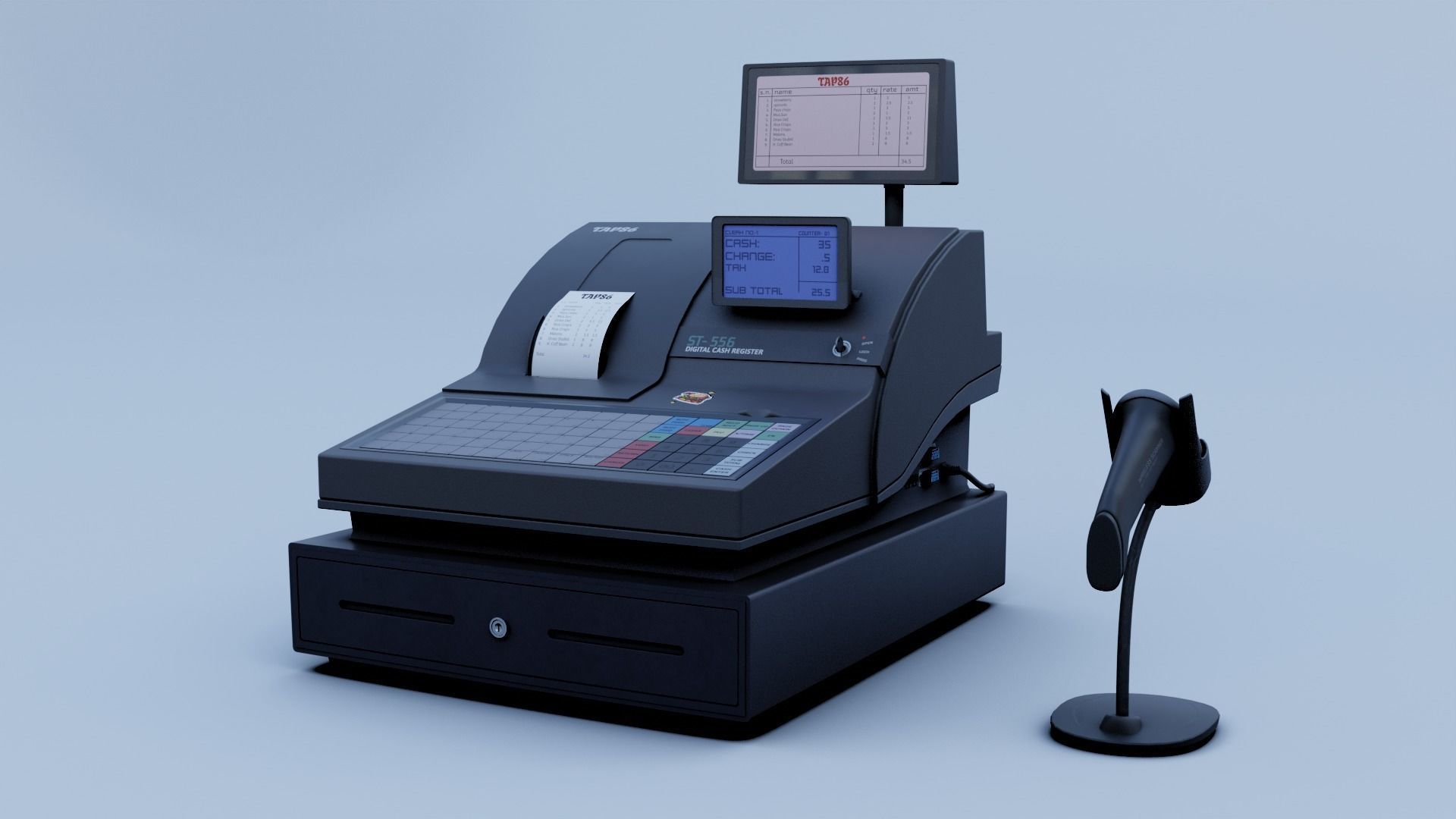 Digital Cash Register 3D model | CGTrader