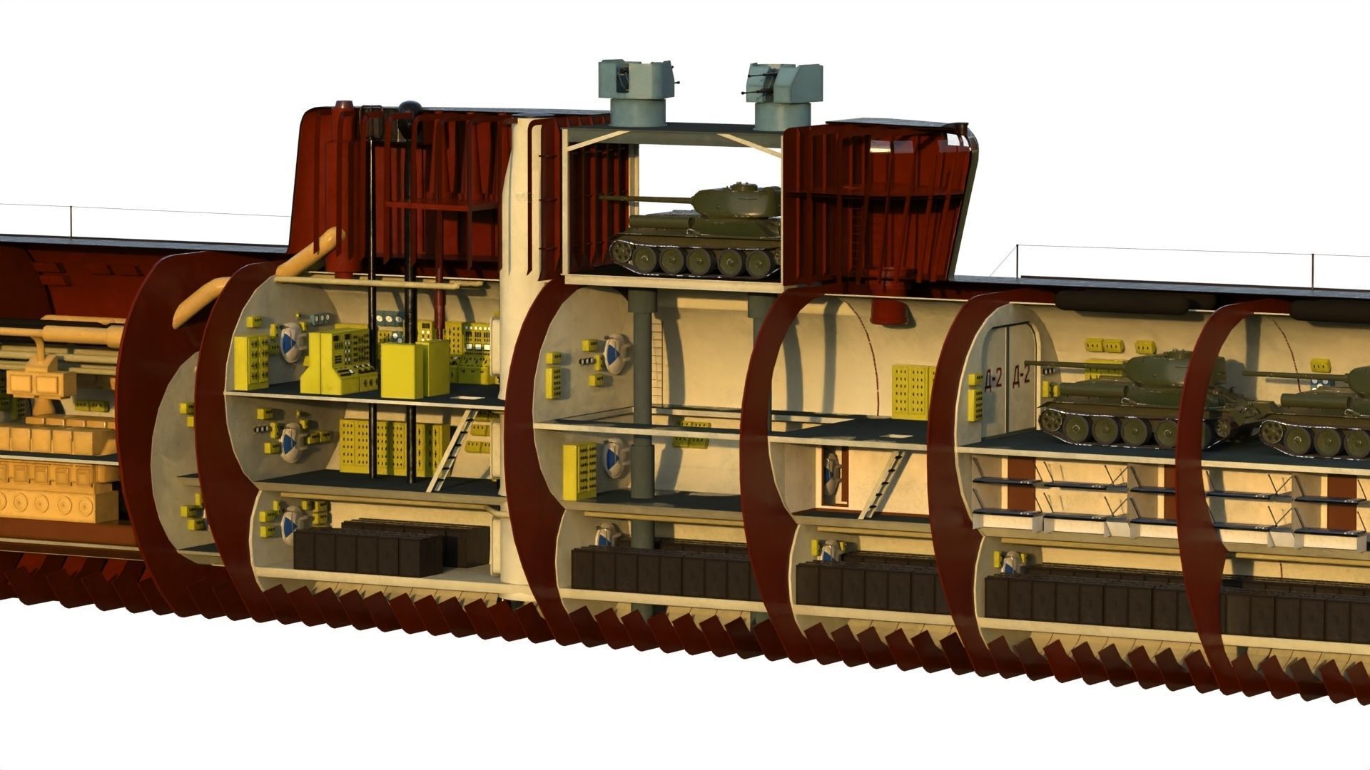 Project 626 Soviet Transport Submarine 3D model | CGTrader