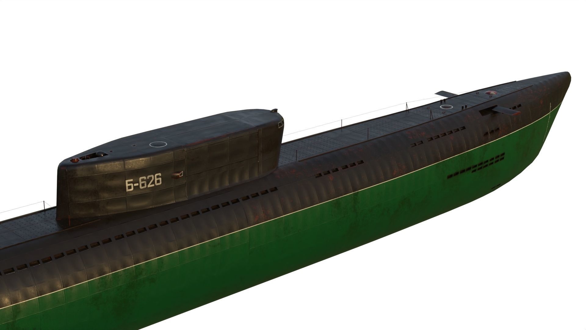 Project 626 Soviet Transport Submarine 3D model | CGTrader
