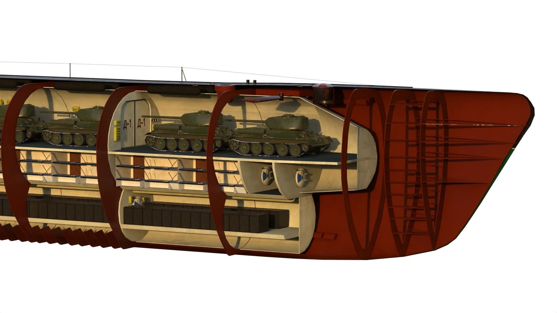 Project 626 Soviet Transport Submarine 3D model | CGTrader