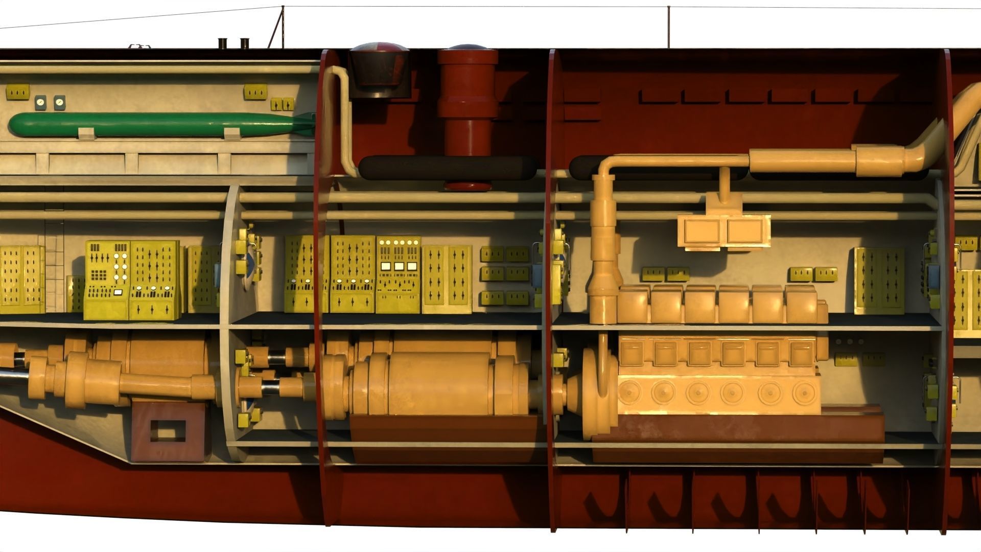 Project 626 Soviet Transport Submarine 3D model | CGTrader