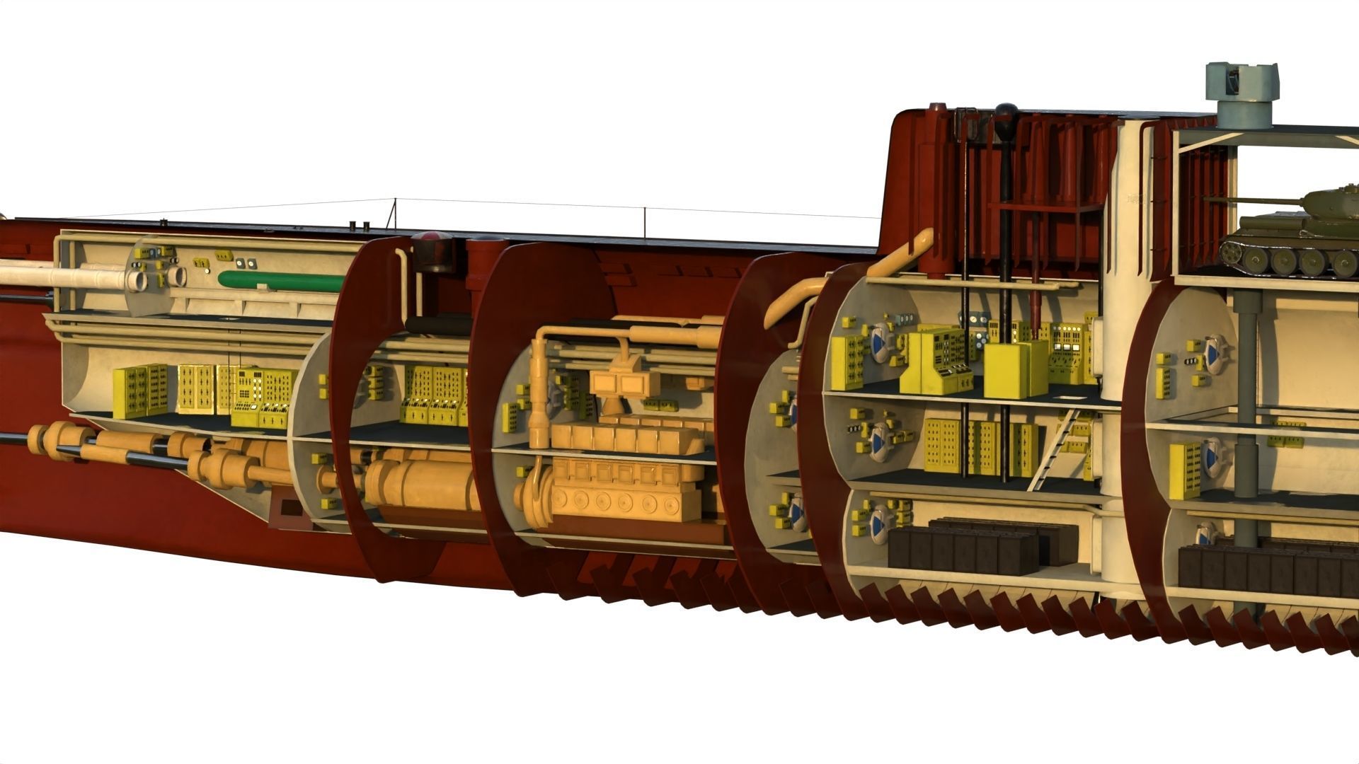 Project 626 Soviet Transport Submarine 3D model | CGTrader